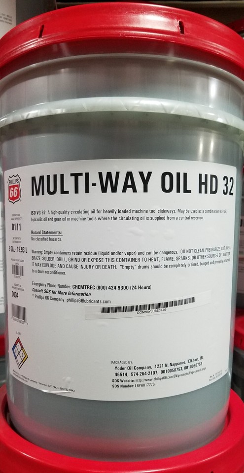 P66 Multi-Way Oil 32,68,220; Mobil Vactra No. 1, 2, 4 Equiv.; Slideway ...