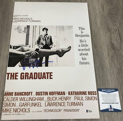 DUSTIN HOFFMAN SIGNED THE GRADUATE 12x18 PHOTO w/EXACT PROOF & BECKETT ...