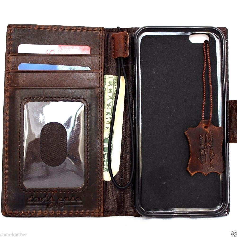 genuine full leather Case for apple iphone 6 book wallet hand made ...