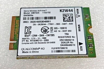 Dell E7450 E7440 DW5809e K2W44 Sierra Wireless Airprime EM7305 4G LTE ...