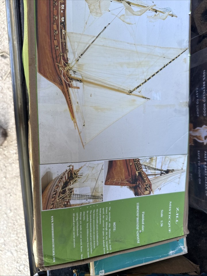 ZHL MODEL Version Misticque French Xebec 1750 Wood Model Ship Kits ...
