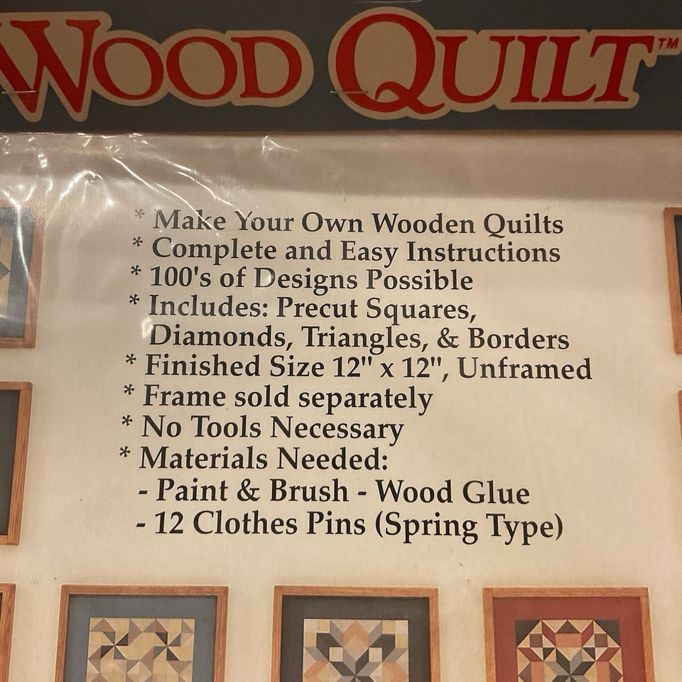 Detweiler Folk Art- Wood Quilt Parquetry Kit- 12" x 12" | eBay