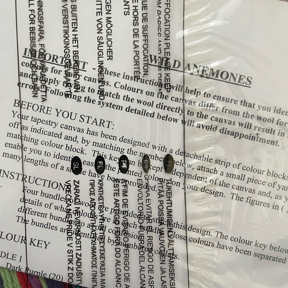 Ehrman Needlepoint Tapestry Kit WILD ANEMONES by Elian McCready NEW | eBay