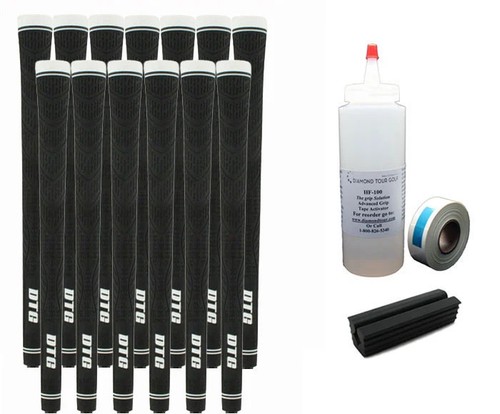 13 New Diamond Tour Golf Tour Performance Black Std. Golf Grips - With ...