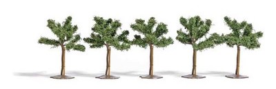 Busch 6618 A Scale Young Deciduous Trees with Support Poles -- 1" 5cm ...