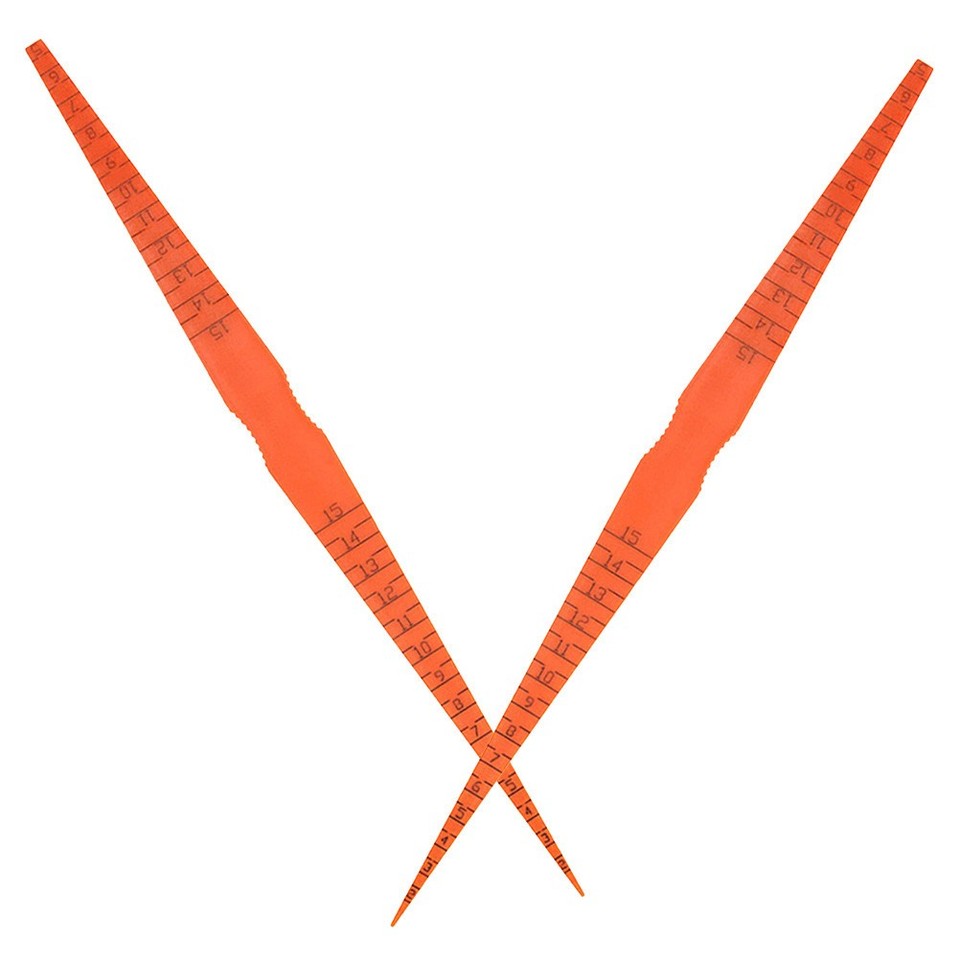 2Pcs Orange Plastic Measuring Tool Car Door Panel Gap Ruler Alignment ...