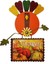 Thanksgiving Metal Turkey Hanging Door Sign Wall Decor Turkey Welcome ...