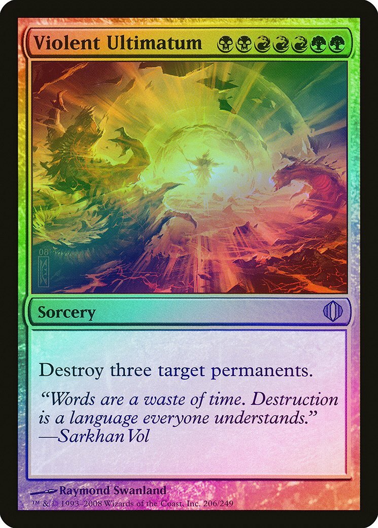 Violent Ultimatum FOIL Shards of Alara NM Black Red Green Rare CARD ...