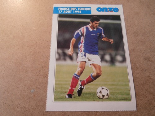ZINEDINE ZIDANE, FRANCE-REP. TECH. 1994, RARE ROOKIE CARD ONZE MONDIAL ...