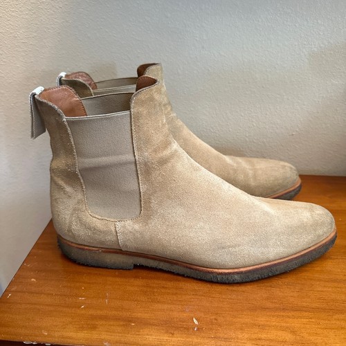 Common Projects Suede Chelsea Boots in Sand Size 42/ US 9 | eBay