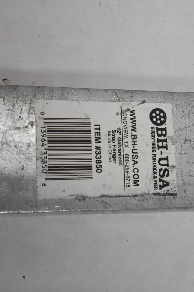 BH-USA 12" Galvanized Pulley Block Hanger 33850 Heavy Duty 1-1/8" x 3/4 ...