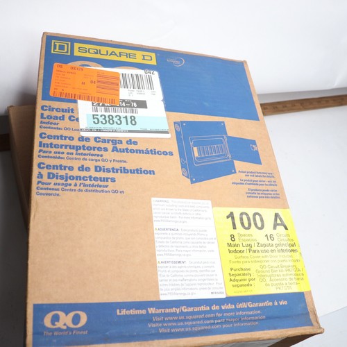 Square D Surface Mount Main Lug Load Center 100A 8-Space 16-Circuit | eBay