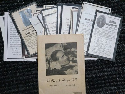 original german Pre/post ww2 Civilians Death Notices Death Cards X 44 ...