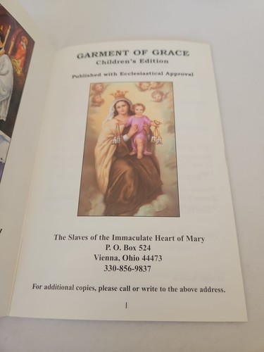Vintage 2000, "Garment Of Grace" The Brown Scapular Children's Edition ...