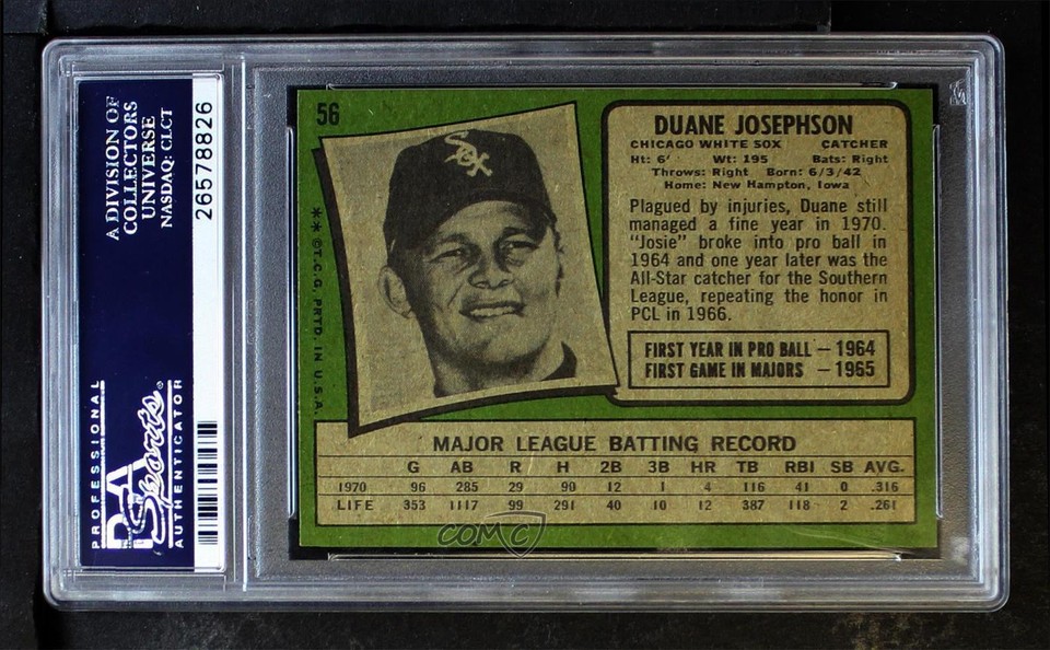 1971 Topps Duane Josephson #56 PSA 7 | eBay
