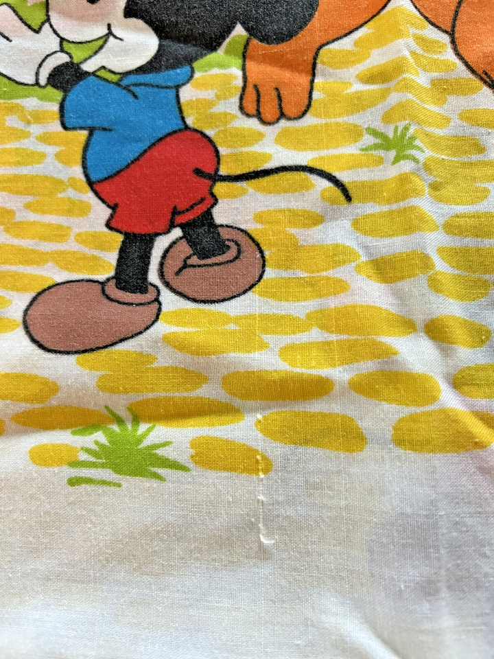 Disney Mickey Mouse Friends Painting Rainbow Twin Flat Sheet Pillowcase ...