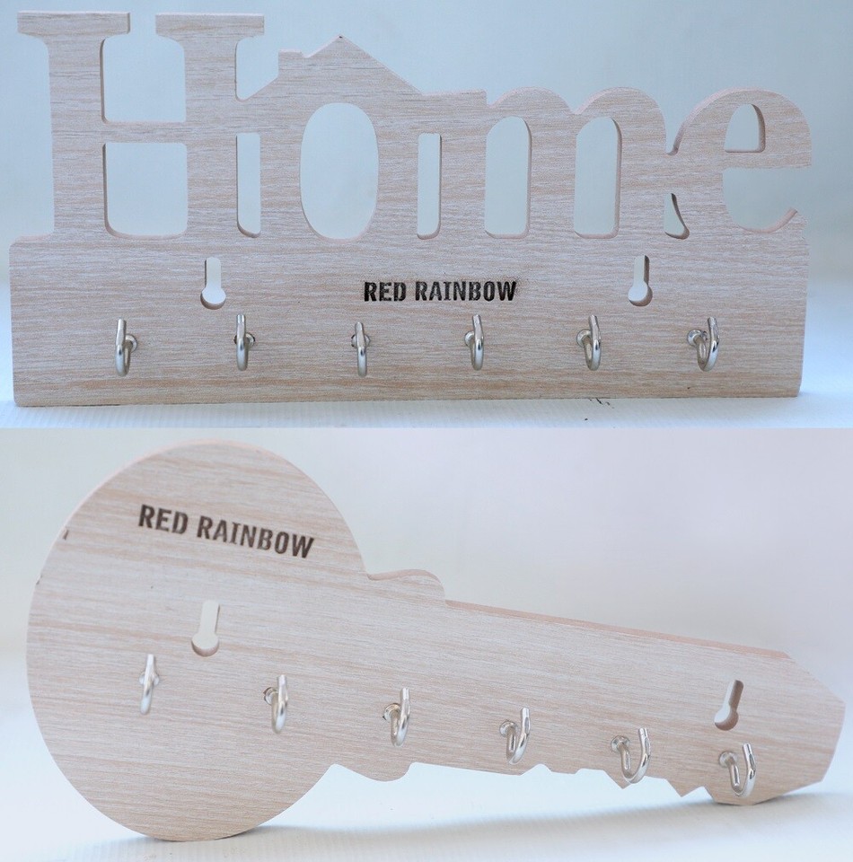 Wall Mounted Key Home Design Decorative 6 Hooks Wooden Key Holder By ...