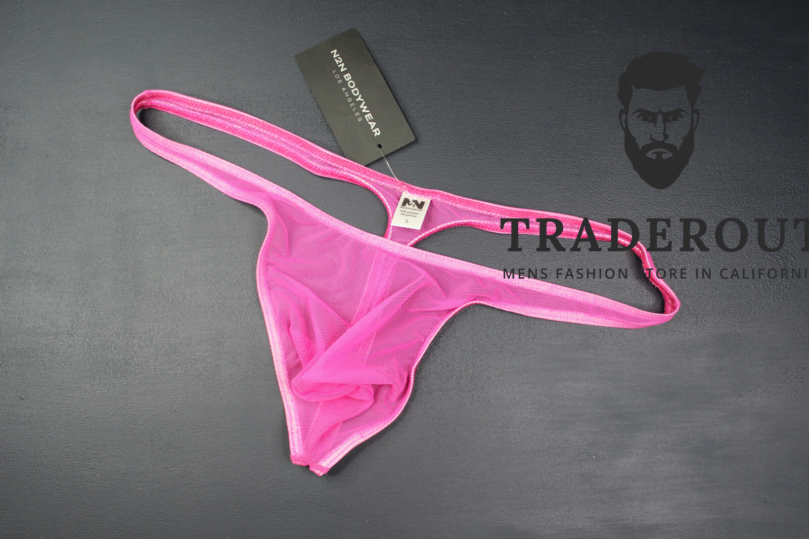 N2N Bodywear Men pink Sheer micro G-string Thong underwear size M L | eBay