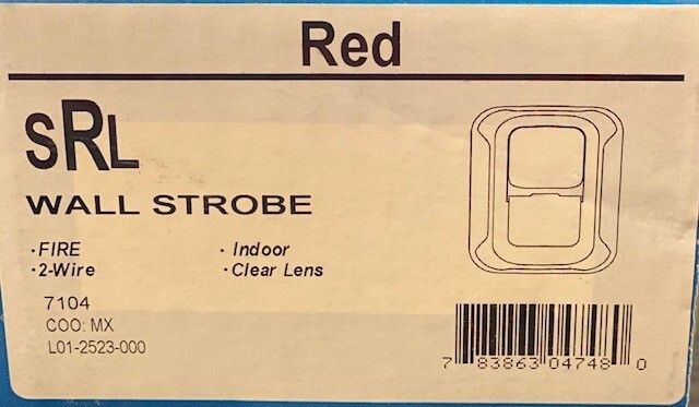 System Sensor SRL Wall Strobe Indoor Clear Lens Red | eBay