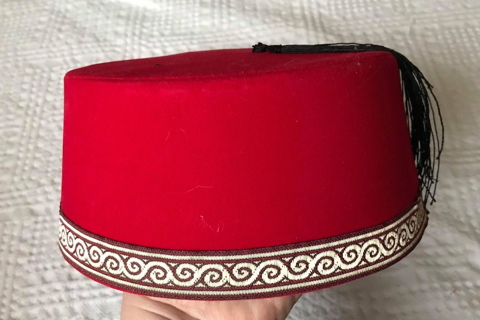 ORIENTAL EMBROIDERED FEZ TURKISH FES HANDMADE CAP OTTOMAN HAT FES ...