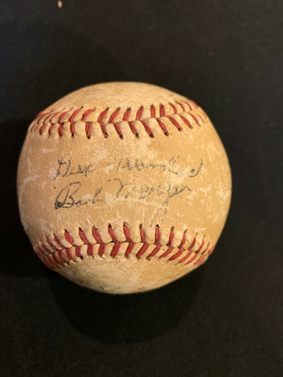 Signed baseball 1955 Phillies, Mayo Smith, Moses, Dickson, Kip ...