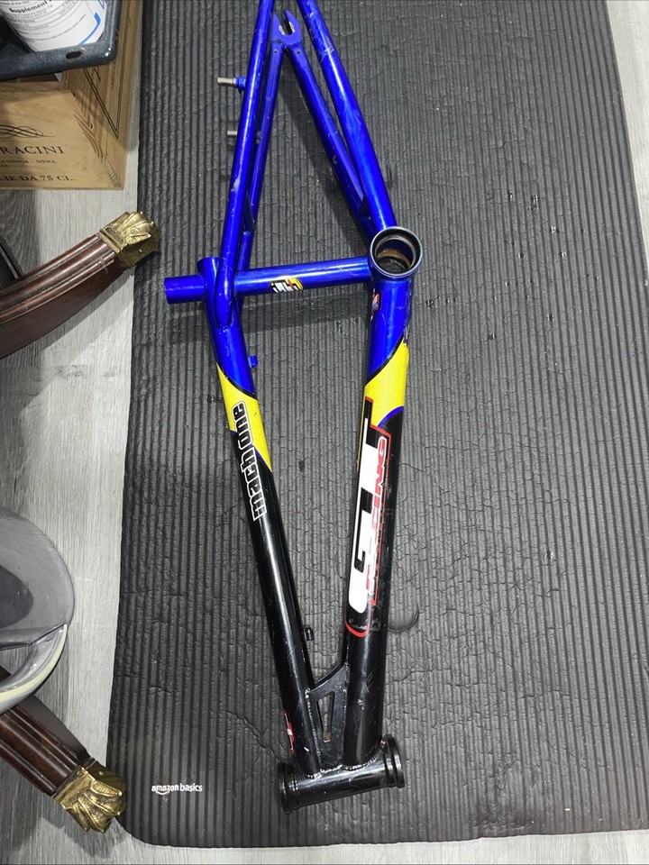 GT Mach One Old Mid School Chrome Bmx 20” Frame Used Dyno Robinson Blue ...