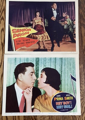 LOUIS PRIMA KEELY SMITH lobby Cards Senior Prom, Hey Boy! Hey Girl ...