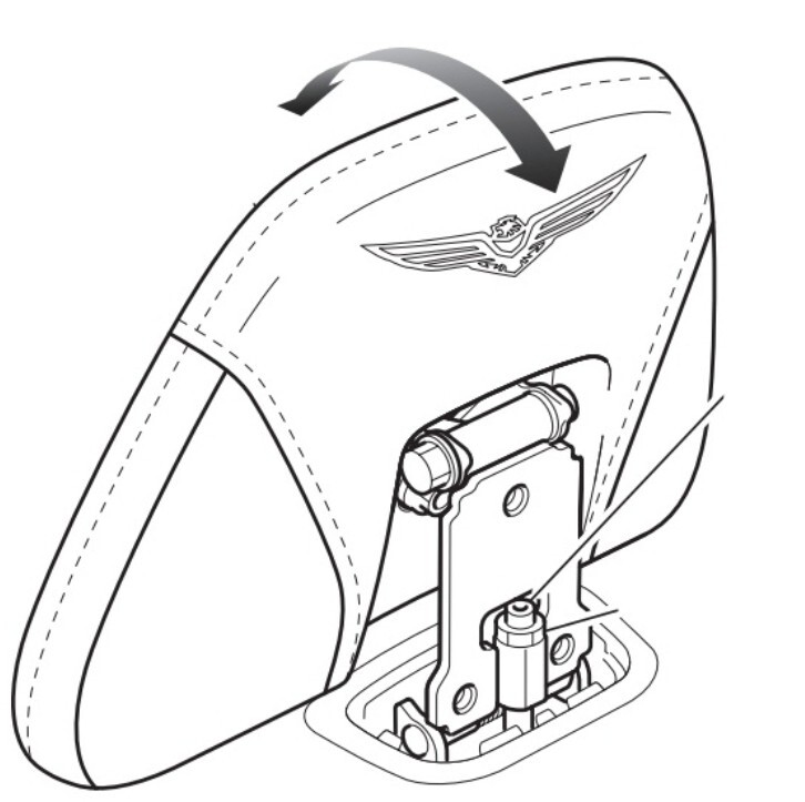 Genuine 2018-2024 Honda Gold Wing Rider Backrest | Black | OE