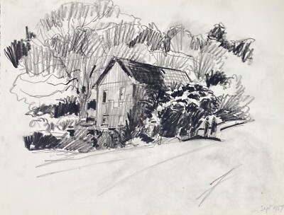 1959 Norman Kent Rural New England Drawing | eBay
