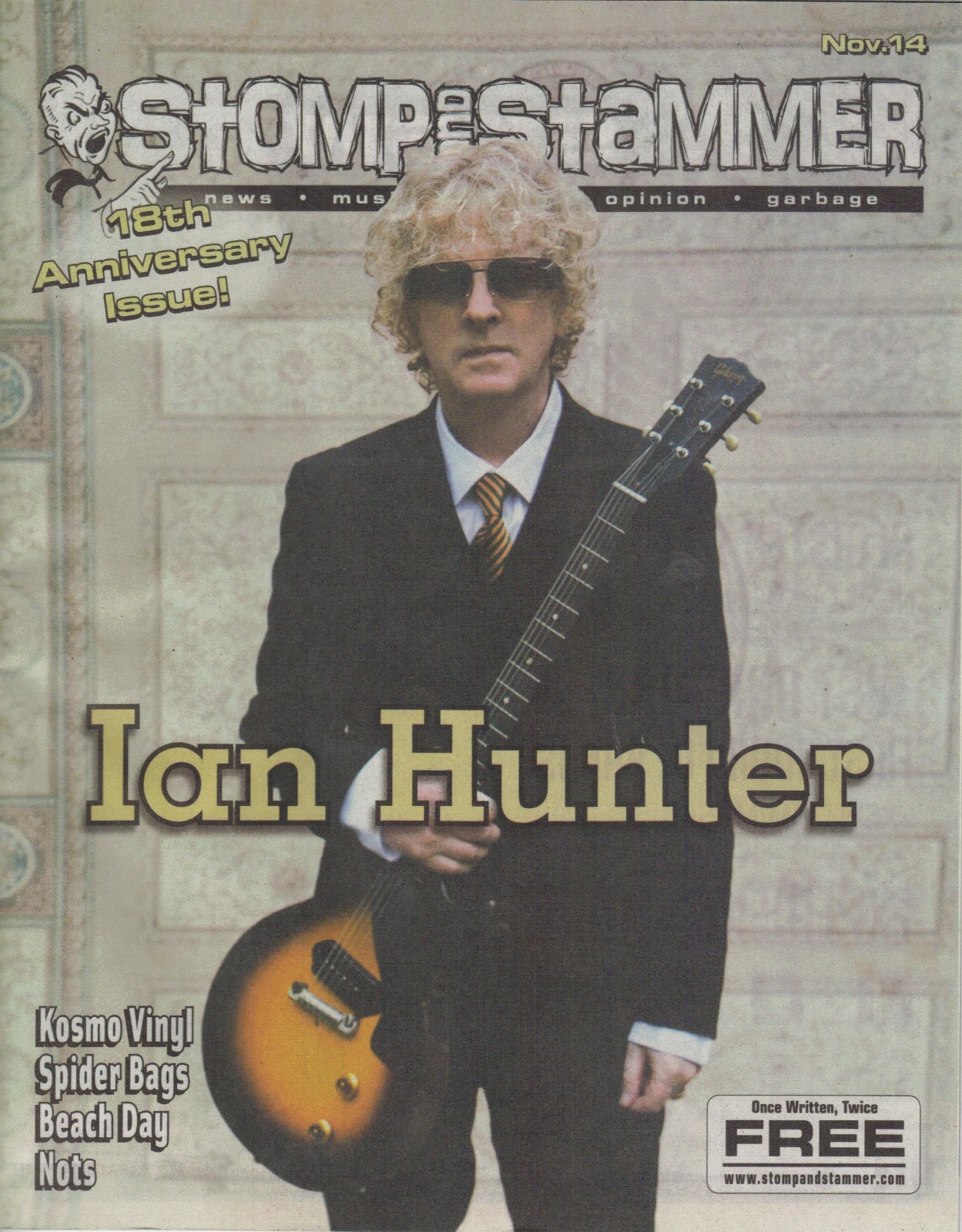 11/2014 STOMP AND STAMMER magazine IAN HUNTER cover Mott The Hoople | eBay