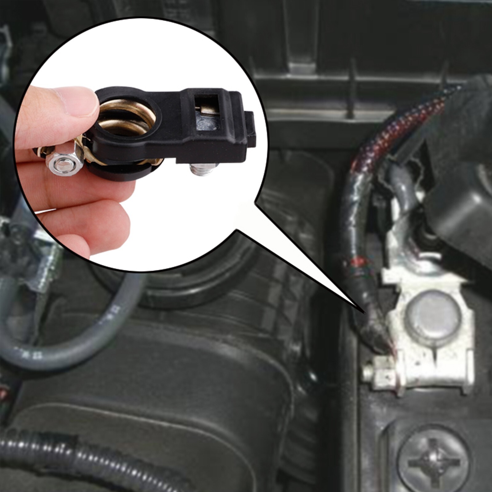 2Pcs Terminals Car Clamps Battery Screw Connection Positive & Negative ...