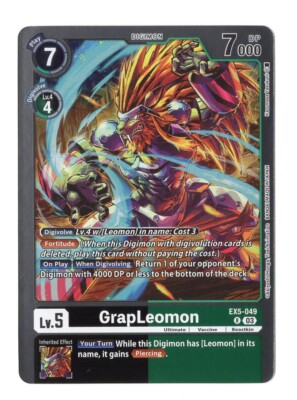 Digimon Card - (NM) GrapLeomon EX5-049 - Bandai | eBay