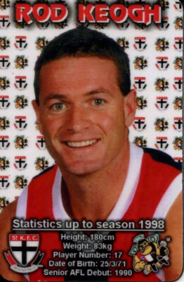 1998 St Kilda Football club player Magnet Rod Keogh | eBay Australia