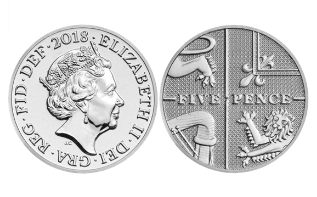 1992 - 2024 5p coin Five pence Oak + Royal Shield UK Mint Brilliant ...