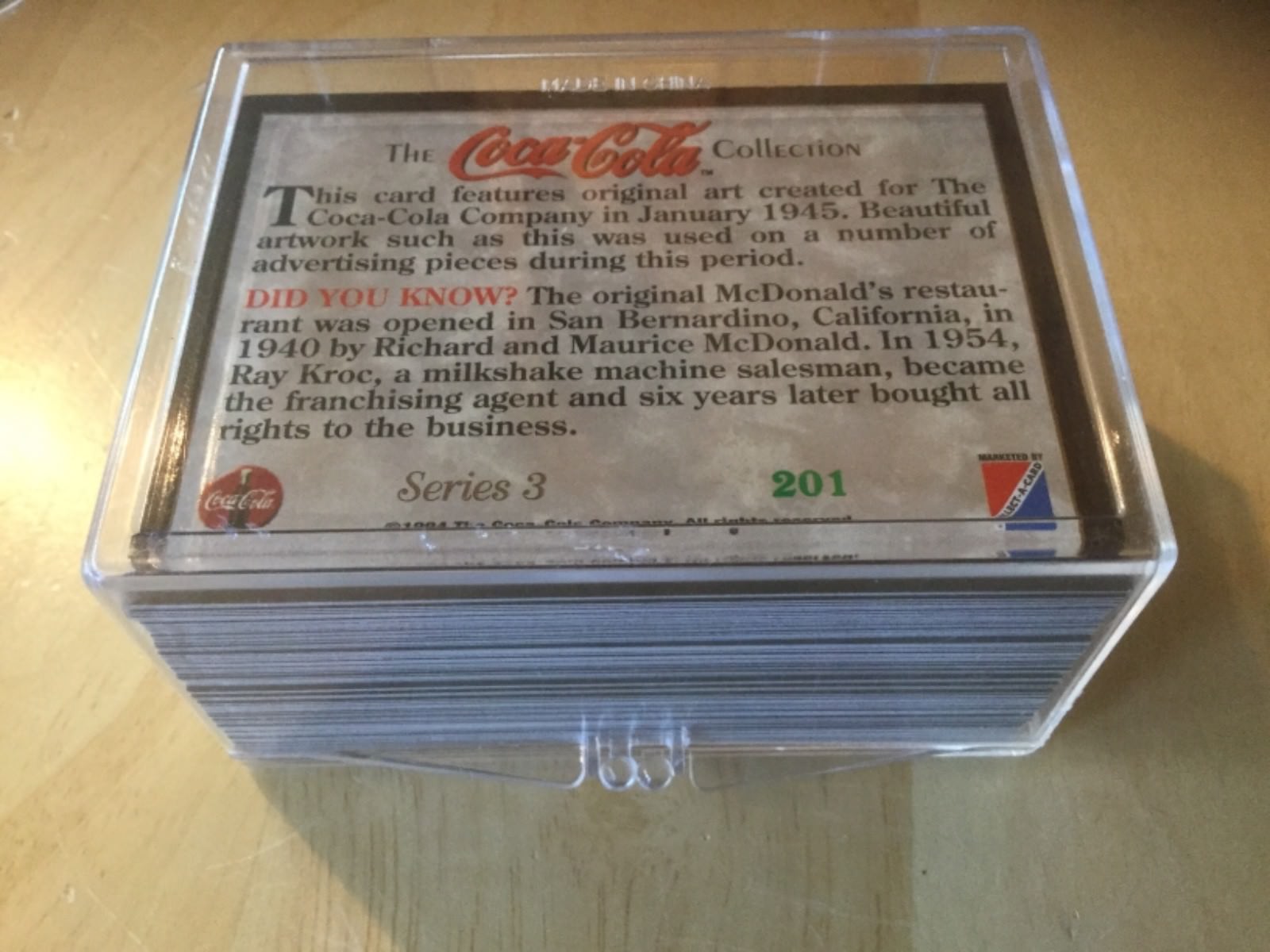 Coca Cola Collector Cards. SERIES 3. Set of 100 Trading Cards. In ...