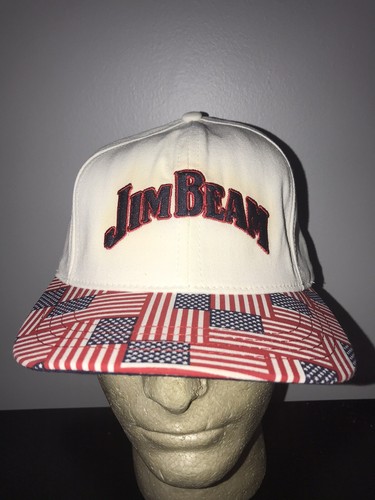 Trucker Hat Baseball Cap Vintage Snapback JIM BEAM Whiskey Made In USA ...