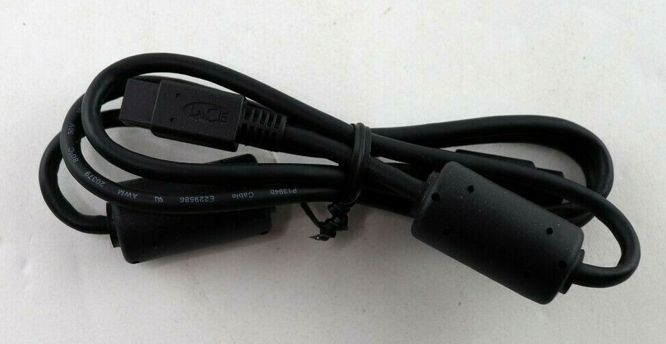 Genuine OEM LaCie 1394b Ferrite Shielded Cable 9-to-9 Pin Bilingual | eBay