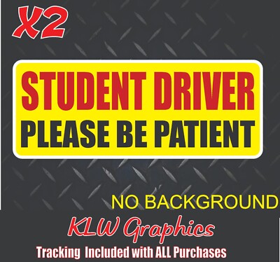 Student Driver Please Be Patient Car Truck Bumper Sticker Decal High ...