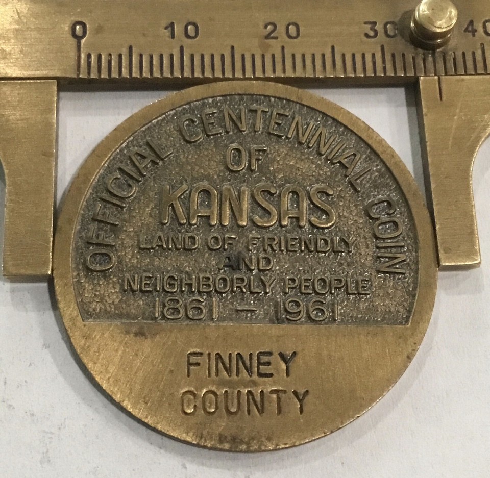 Kansas Centennial Midway USA Finney County Coin Medal | eBay