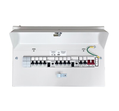 MK Honeywell 16 Way Populated White Metal Consumer Unit Fuse Board 10 ...