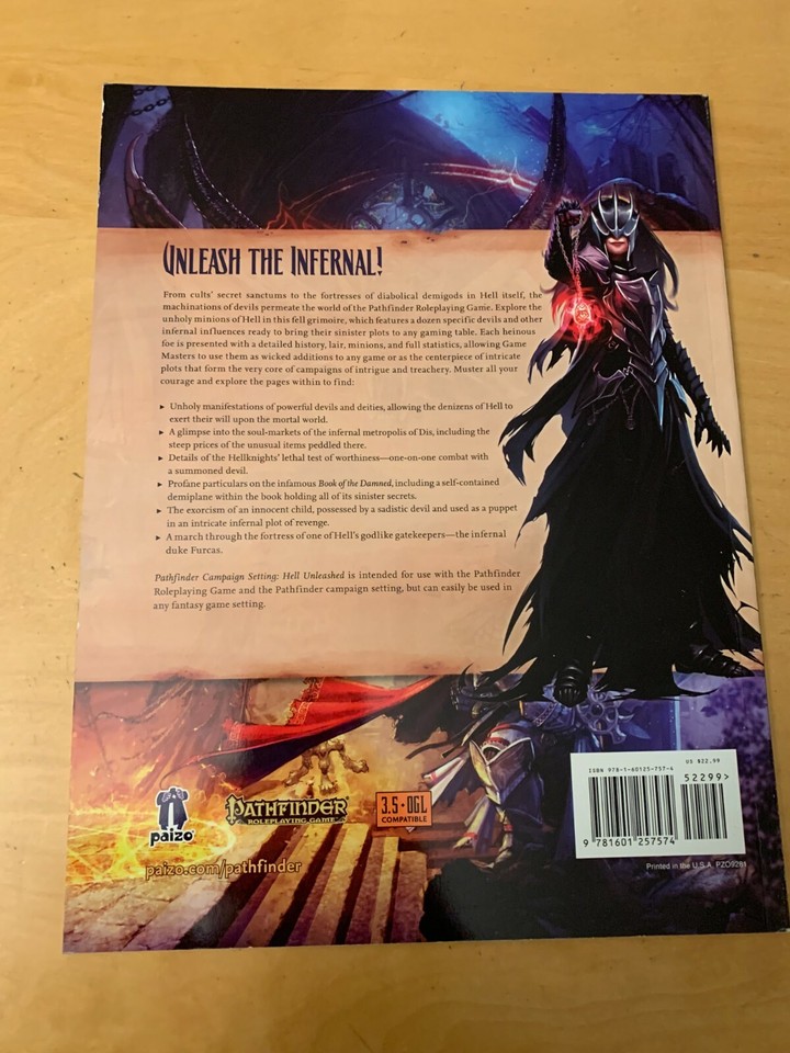 PATHFINDER CAMPAIGN SETTING : HELL UNLEASHED, PAIZO NEW | eBay