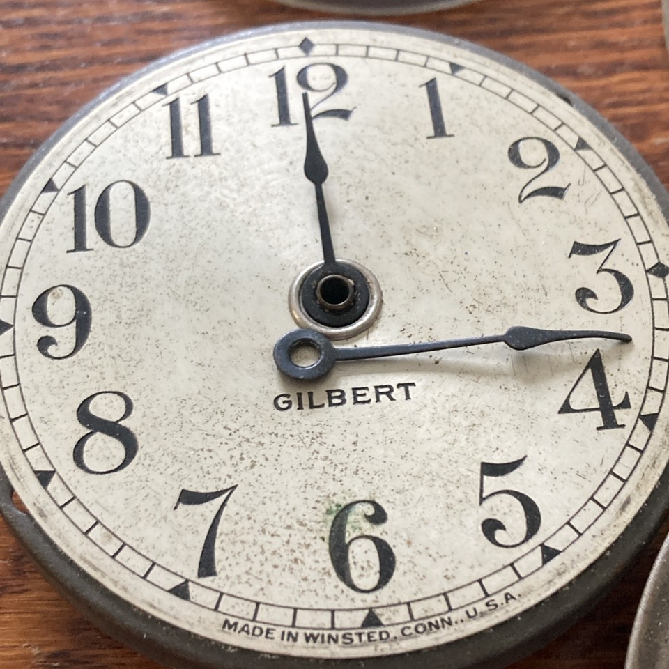 GILBERT TAMBOUR MANTLE CLOCK DIAL & BEZEL & GLASS, Sold As Is With No ...