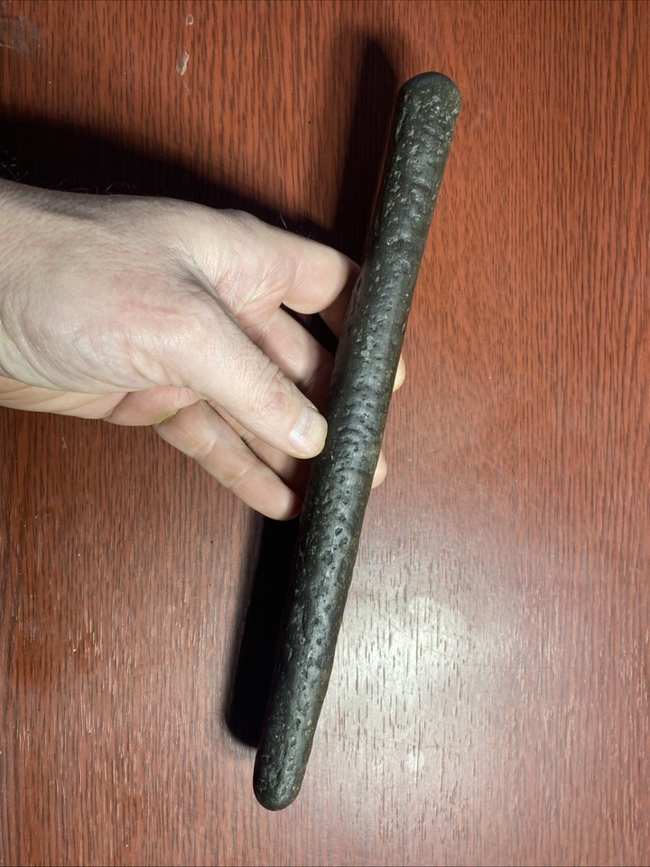 MLC s7869 10 1/4” Long Skinny Banded Slate Roller Pestle Old NJ Stone ...