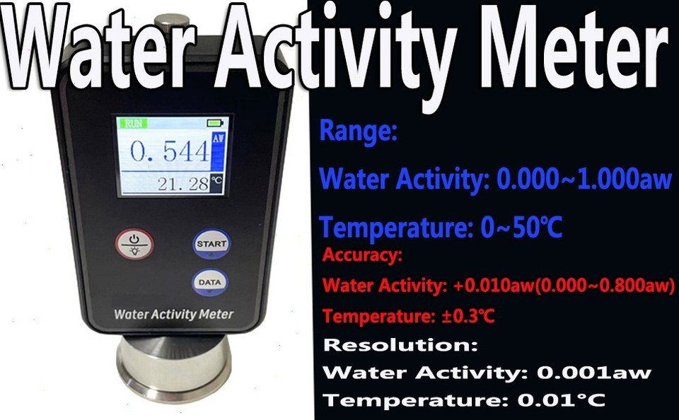 Water Activity Meter AW Meter Monitor Range 0.000-1.000aw Resolution 0 ...