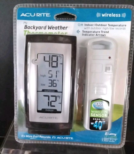 NEW Acurite Wireless Backyard Weather Thermometer Outdoor / Indoor ...