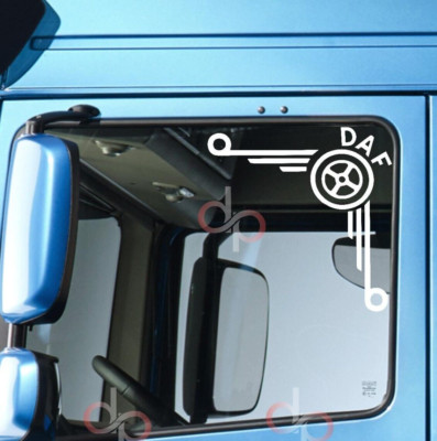 DAF TRUCK X2 WINDOW VINYL STICKER DAF XG XF HAULAGE CUSTOMISE TRUCKING ...