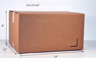 16x12x8 New Corrugated Boxes 25 nos. for packing, moving and shipping ...