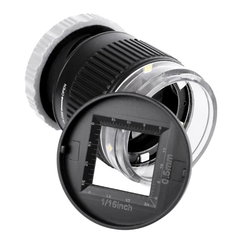 Jewelery Loupe Detector With LED Light Scale Magnifying Glass Magnifier ...