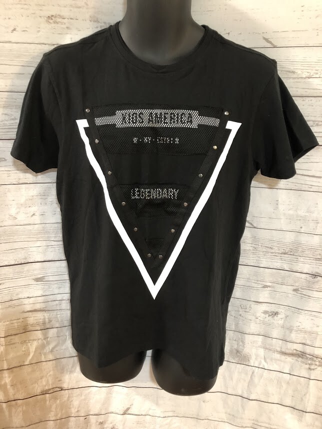 Xois Tattoos Xios New York Men's Black Zipper Front Hooded Jacket Size