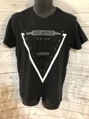 XIOS New York Men's Black T-Shirt Short Sleeve Cotton Blend Size M ...